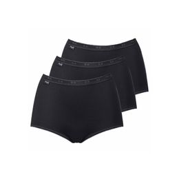 Sloggi Damen Slip "Slip 3er Pack", Gr. 48, schwarz, Obermaterial: 95% Baumwolle CO. 5% Elasthan EL., Unterhosen
