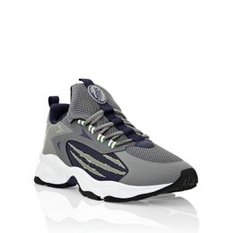 Plein Sport Damen Sneaker "Low-Top-Sneaker", Gr. 48, blau, Schuhe