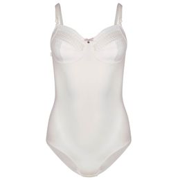 SuSa Damen Body "Body ohne Bügel Santorin", Gr. 75, weiß, Obermaterial: 63% Polyamid PA. 21% Elasthan EL. 16% Polyester PES., Bodys