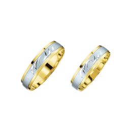 Firetti Damen Trauring "Schmuck Geschenk Gold 375 Hochzeit Ehering Trauring "LIEBE"", 19, 0,01 SI = kleine Einschl&uuml;sse mit Brillant, Gelbgold 375