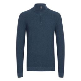INDICODE Herren Troyer "Stricktroyer IDJador", blau, Basic, Gr. S, meliert, Web, Obermaterial: 90% Baumwolle CO. 10% Polyamid PA., Pullover