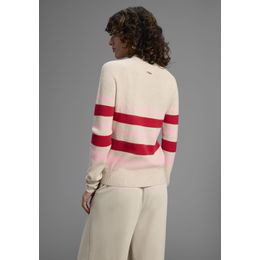 Laura Scott Damen Strickpullover, beige, Gr. 36, gestreift, Strick, Obermaterial: 50% Viskose, 26% Polyamid, 24% Polyester, Pullover, Winterstrick