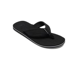 Quiksilver Herren Sandale "Molokai Layback", Gr. 13, schwarz-weiß, Obermaterial: Synthetikmaterial / Außensohle: Moosgummi, Schuhe