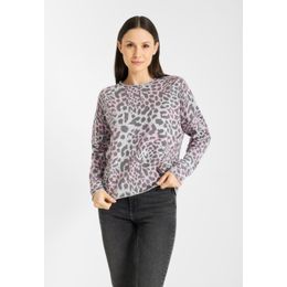 Frieda & Freddies New York Damen Strickpullover "Pullover", rosa, Gr. 42, FRIEDA & FREDDIES, animal-print, 35% Baumwolle, 27% Viskose, 27% Polyamid, 7% Wolle, 4% sonstige