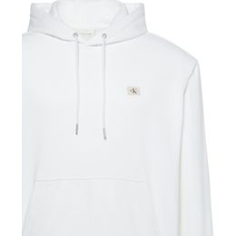 Herren Kapuzensweatshirt "400GSM TERRY BADGE HOODIE"hellwei&szlig;, Gr. L, Calvin Klein Jeans, Sweatware, Obermaterial: 100% Baumwolle, Sweatshirts, Mit