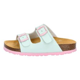 Lico Kinder Pantolette "Pantolette Bioline Kids", Gr. 27, gr&uuml;n, Synthetik, Schuhe