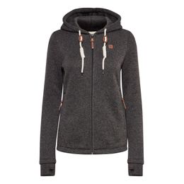 oxmo Damen Strickfleecejacke "Strickfleecejacke OXThory", schwarz, Gr. S, Obermaterial: 100% Polyester PES., Jacken
