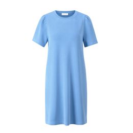 RICHROYAL Damen Jerseykleid, blau, Gr. S, unifarben, Jersey, Obermaterial: 52% Modal, 42% Polyester, 6% Elasthan, Kleider, Mit Rundhalsausschnitt