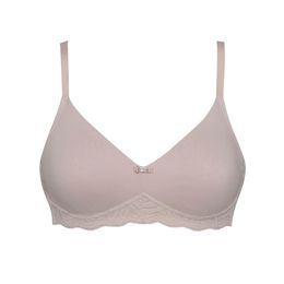 SuSa Damen B&uuml;gelloser BH "BH ohne B&uuml;gel Nizza", Gr. 85, beige, Obermaterial: 58% Baumwolle CO. 36% Polyamid PA. 6% Elasthan EL., BHs
