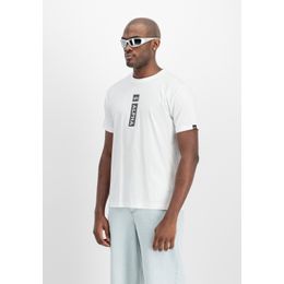Herren T-Shirt "Alpha Puff Print T-Shirt", wei&szlig;, Gr. L, Alpha Industries, Obermaterial: 100% Baumwolle, Shirts