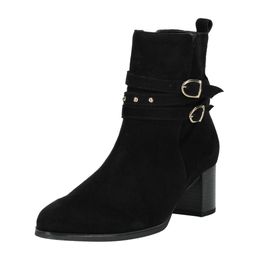 Gabor Damen Stiefelette "Gabor Stiefelette Veloursleder", Gr. 39, schwarz, Veloursleder, Schuhe