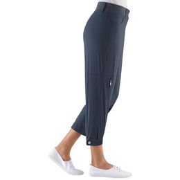 Casual Looks Damen Stretch-Hose, blau, Gr. 20, unifarben, 98% Baumwolle, 2% Elasthan, Hosen