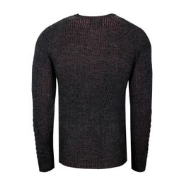 Rusty Neal Herren Strickpullover, grau, Gr. XXL, mehrfarbig, unifarben, 70% Polyacryl, 30% Baumwolle, Pullover, mit ausgefallenem Strickmuster