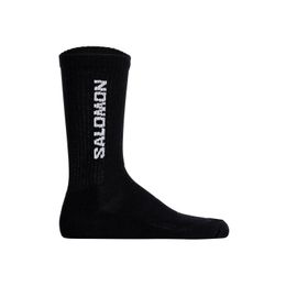 Salomon Herren Kurzsocken "Socken EVERYDAY CREW 3P 3er Pack", Gr. 42, schwarz, Obermaterial: 70% Baumwolle CO. 27% Polyamid PA. 3% Elasthan EL.,