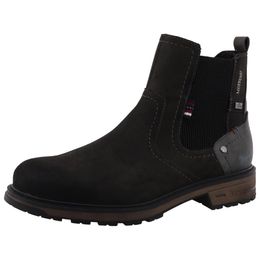 Mustang Shoes Herren Chelseaboots "Marian", Gr. 43, grau, Elastischer Einsatz, Lederimitat, Schuhe, Stiefelette, Boots mit Warmfutter