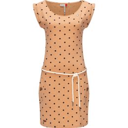 Ragwear Damen Sommerkleid "Tag Dots", beige, Gr. XL, 100% Baumwolle, Kleider, leichtes Baumwoll Kleid mit Pünktchen-Muster