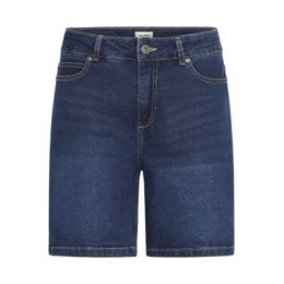 oxmo Damen Jeansshorts "Shorts OXMira", blau, Gr. 34, Obermaterial: 99% Baumwolle CO. 1% Elasthan EL., Jeans