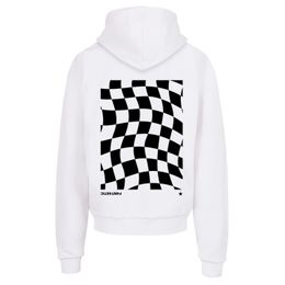 F4NT4STIC Herren Kapuzenpullover "Wavy Schach Muster", wei&szlig;, Gr. S, Obermaterial: 100% Baumwolle, Pullover, Print