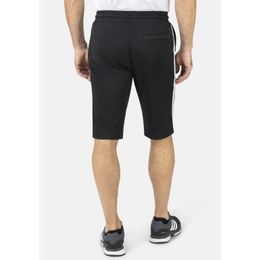 Herren Sporthose "STRIPES Sportshorts", schwarz, Gr. XXL, HERO by John Medoox, Stoff, 55% Polyester, 45% Baumwolle, Hosen, Tapered Fit Casual