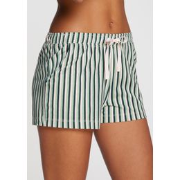 s.Oliver Damen Pyjamashorts, Gr. 44, wei&szlig;, Single Jersey, Obermaterial: 50% Baumwolle, 50% Viskose, gestreift, Basic, Hosen, mit sch&ouml;nem Allovermuster