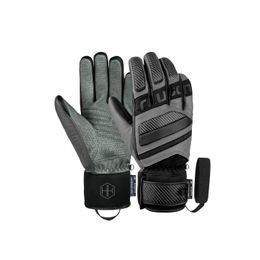 Reusch Damen Skihandschuhe "Henrik Kristoffersen", grau, Gr. 10, mehrfarbig, 45% Ziegenleder, 45% Polyester, 8% Polyamid, 2% Elasthan, Handschuhe,