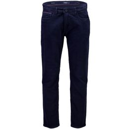 Bison Herren Cordhose "Bison Cordhose", blau, Gr. 34, Obermaterial: 98% Baumwolle, 2% Elasthan, Hosen
