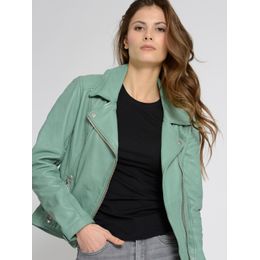 Maze Damen Lederjacke "42021206", gr&uuml;n, Gr. M, Obermaterial: 100% Leder; Innenfutter: 100% Polyester; &Auml;rmelfutter: 100% Polyester, Jacken