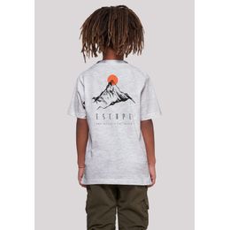 T-Shirt F4NT4STIC "Escape Discover the World Mountain", Mädchen, Gr. 110/116, erdgrau, Obermaterial: 100% Baumwolle, regular fit, Rundhals, ohne Bündchen, Shirts T-Shirt, Premium Qualität, ESCAPE Collection