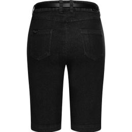 Ragwear Damen Chinoshorts "Bobiny", schwarz, Gr. 27, 55% Baumwolle, 42% Polyester, 3% Elasthan, Hosen, kurze Sommerhose mit stylischem G&uuml;rtel