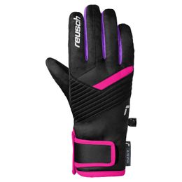 Reusch M&auml;dchen Skihandschuhe "Dan R-TEX XT Junior"schwarz, pink, Gr. 6,5, mehrfarbig, 88% Polyester, 12% Lederimitat, Handschuhe, mit wasserdichter,