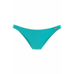 Buffalo Damen Bikini-Hose "Happy", blau, Gr. 32, unifarben, Microfaser, Microfaser, Polyamid, Badehosen, in knapper Brasilien-Form