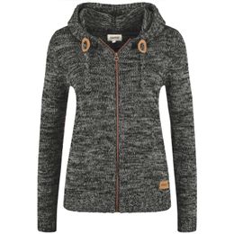 oxmo Damen Strickjacke "Strickjacke OXPhiladelphia", schwarz, Gr. XS, Obermaterial: 100% Baumwolle CO., Strickjacken