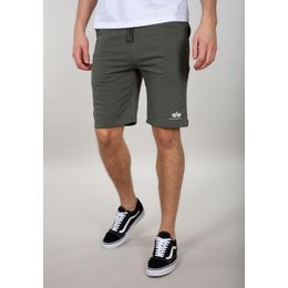 Herren Sweatshorts "Basic Short SL", gr&uuml;n, Gr. XXL, Alpha Industries, Obermaterial: 80% Baumwolle, 20% Polyester, Hosen