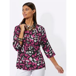CR&Eacute;ATION L CREATION L Damen Schlupfbluse, pink, Gr. 38, gemustert, 100% Viskose, Blusen