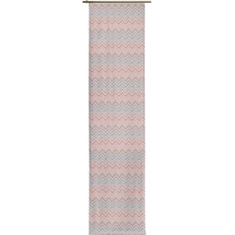 Schiebegardine WIRTH, B:60cm H:245cm, rot, Jacquard, Baumwolle, Polyester, Wohnzimmer, Gardinen, "Benewitz"