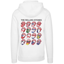 F4NT4STIC Herren Kapuzenpullover "The Rolling Stones Voodoo Lounge Tongues", wei&szlig;, Gr. XS, Obermaterial: 65% Baumwolle, 35% Polyester, Pullover,