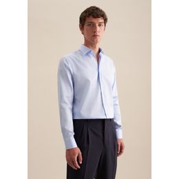 Seidensticker Herren Businesshemd "Schwarze Rose", blau, Gr. 38, unifarben, 100% Baumwolle, Hemden, Regular 1/1 Kentkragen Uni