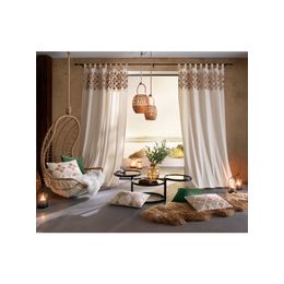 Vorhang HEINE HOME, B:130cm H:225cm, beige, Baumwolle, Leinen, Gardinen
