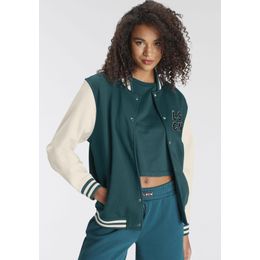 LSCN BY LASCANA Damen Sweatjacke, Gr. 32, gr&uuml;n, Sweatware, Obermaterial: 60% Baumwolle, 40% Polyester, mehrfarbig, Basic, Sweatjacken, im College