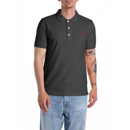 Replay Herren Poloshirt, schwarz, Gr. XXXL, Piqué, Obermaterial: 95% Baumwolle, 5% Elasthan, Shirts