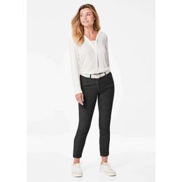 GOLDNER Damen 7/8-Hose "Schmale Stretchhose BELLA", schwarz, Gr. 42, Obermaterial: 65% Baumwolle CO. 31% Polyester PES. 4% Elasthan EL., Hosen, Ohne