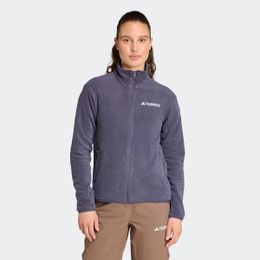 adidas terrex Damen Fleecejacke "W MT ESS FZ FL", blau, Gr. L, Obermaterial: 100% Polyester, Jacken