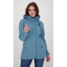 ANKERGLUT Damen Softshellmantel "PEAK ROBSON WOMEN", blau, Gr. 36, 96% Polyester; 4% Elastan, Mäntel, auch in Großen Größen erhältlich