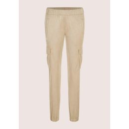 Madeleine Mode MADELEINE Damen Cargohose "Cargohose Stoffhose in Cargo-Optik"natur, Gr. 17, Obermaterial: 90% Polyester PES. 10% Elasthan EL., Hosen