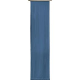 Schiebegardine WIRTH, B:60cm H:175cm, blau, Jacquard, Polyester, Wohnzimmer, Gardinen, "Umea"