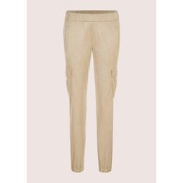 Madeleine Mode MADELEINE Damen Cargohose "Cargohose Stoffhose in Cargo-Optik"natur, Gr. 19, Obermaterial: 90% Polyester PES. 10% Elasthan EL., Hosen