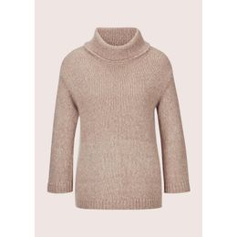 Madeleine Mode MADELEINE Damen Longpullover "Pullover Rollkragen-Pullover mit 3/4-Arm", wei&szlig;, Gr. 48, Obermaterial: 51% Baumwolle CO. 13% Alpaka WP. 13% Polyacryl