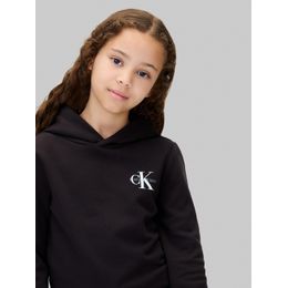 M&auml;dchen Sweatshirt "SMALL MONOGRAM HOODIE", schwarz, Gr. 6, Calvin Klein Jeans, unifarben, Sweatware, Obermaterial: 100% Baumwolle, Sweatshirts, f&uuml;r