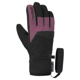 Reusch Damen Skihandschuhe "Malone R-TEX XT"schwarz, lila, Gr. 7, unifarben, 82% Polyester, 10% Lederimitat, 8% Wolle, Handschuhe, mit wasserdichter,