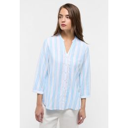 Eterna Damen Longbluse "REGULAR FIT"azurblau, Gr. 40, 59% cotton, 41% Leinen, Blusen
